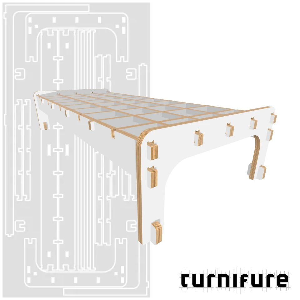 CNC Plans for Bed1 - Parametric Bed/Puff - turnifure.com