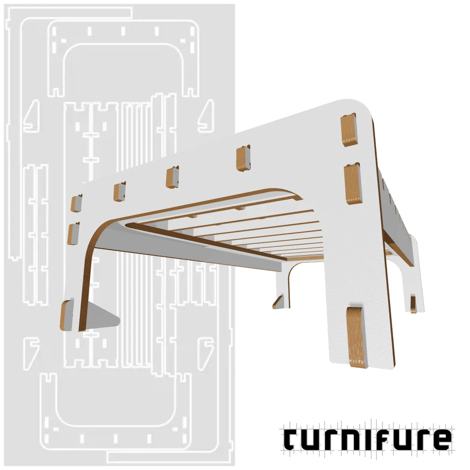 CNC Plans for Bed1 - Parametric Bed/Puff - turnifure.com